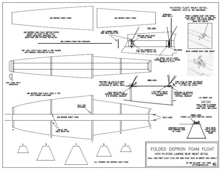 Folded Depron Float - The Gee Bee.com